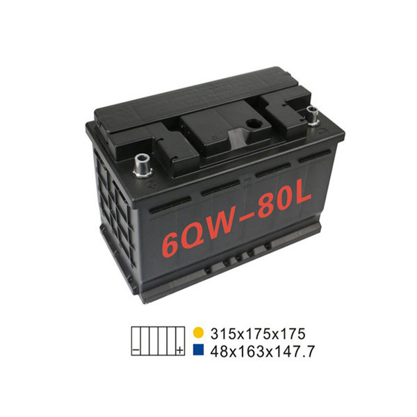 20HR 75AH 660A 6 Qw 80L Car Battery For Start Stop 311*175*175mm